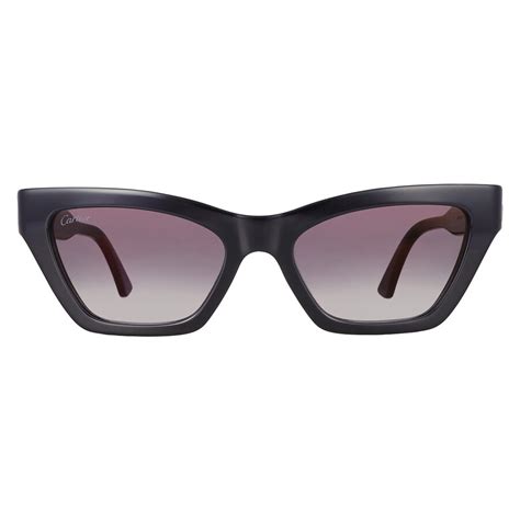Cartier Signature C De Cartier Grey Cat Eye Ladies Sunglasses Ct0437s