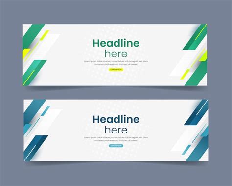 그라디언트 모던 배너 디자인 템플릿 프리미엄 벡터