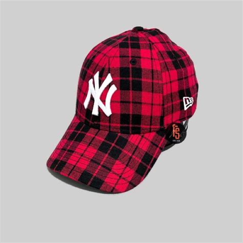 Jual TOPI NEW ERA ORIGINAL CHECK NEW YORK YANKEES RED BLACK WHITE