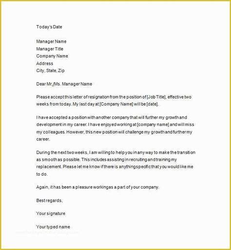 2 Week Notice Template Free Of 11 Two Weeks Notice Letter Templates Pdf