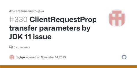 Clientrequestproperties Transfer Parameters By Jdk 11 Issue · Issue