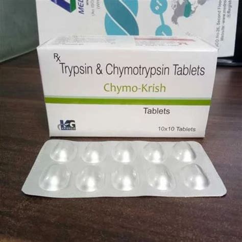 Trypsin And Chymotrypsin Tablets Packaging Type Box At Rs 1000box In