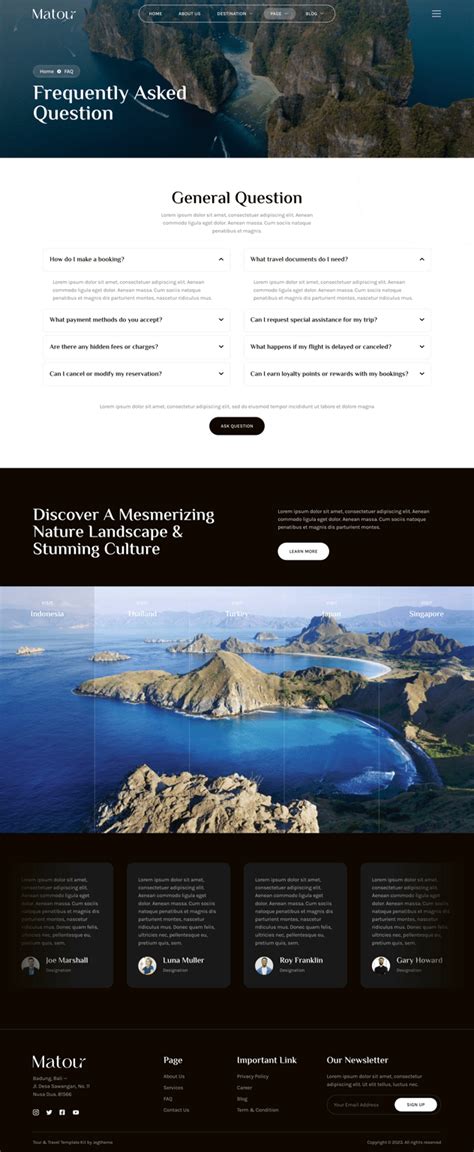 Matour Tour And Travel Agency Elementor Template Kit Design Template