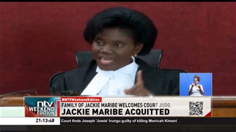 Court Acquits Jackie Maribe In The Murder Of Monica Kimani Youtube