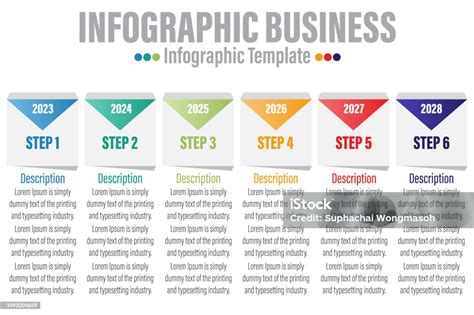 타임라인 6단계 단계 로드맵 옵션 이정표 타임라인 프로세스 또는 워크플로가 포함된 6개의 6가지 옵션 모양 테이블 차트 요소 비즈니스 데이터 시각화 Presen을 위한