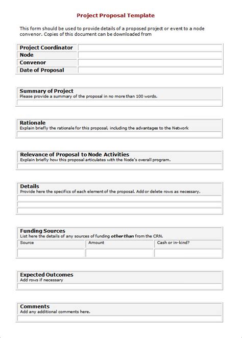 Free Microsoft Word Project Proposal Template Free Word Template
