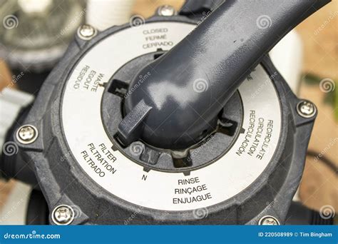 Pool Sand Filter Valve Stock Image Image Of Closed 220508989