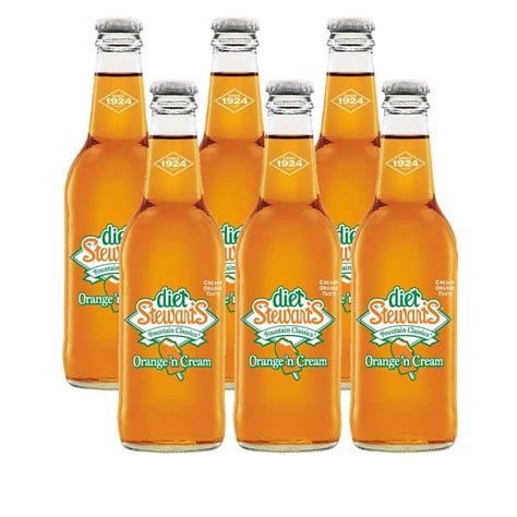 Stewarts Diet Orange N Cream Soda 12 Oz Glass Bottle Pack Of 6