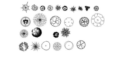 Tree Plan Of Different Block In AutoCAD Cadbull