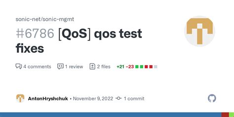 [qos] qos test fixes by antonhryshchuk · pull request 6786 · sonic net