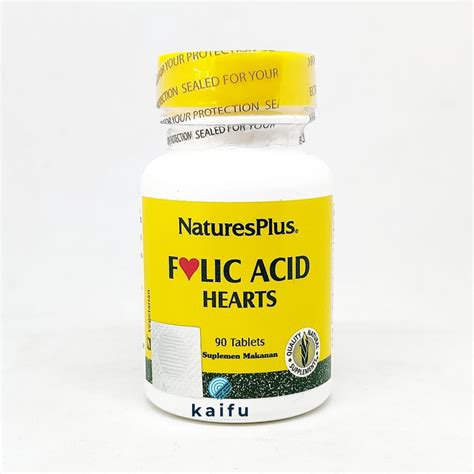 Jual Natures Plus Folic Acid Hearts Tablets Shopee Indonesia