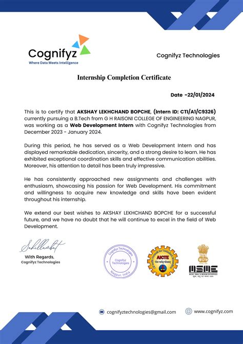 Internshipcompleted Webdevelopment Cognifyztechnologies Cognifyz