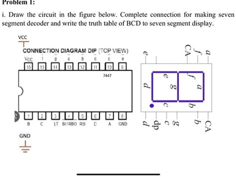 Problem 1 I Draw The Circuit In The Figure Below Complete The