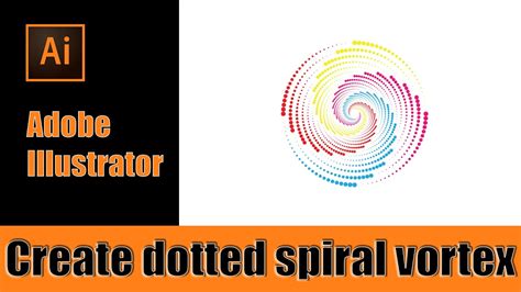 How To Create Dotted Spiral Vortex Illustrator Tutorial Adobe