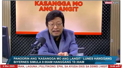 DWAR Abante Radyo | Para kay #KasanggaMo Rey Langit, dapat imbestigahang mabuti ng gobyerno ang ...