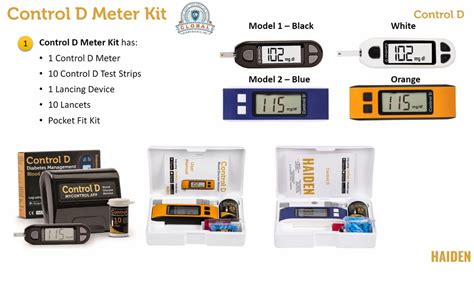 Control D Test Strips 100 Count Black For Control D Glucometer At