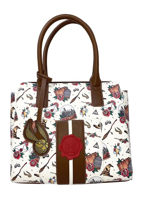 Harry Potter Hogwarts Tattoo Print Crossbody Satchel