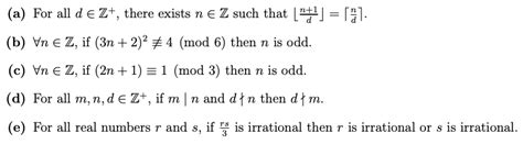 Solved A For All DZ There Exists NZ Such That Chegg