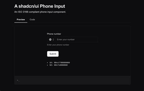 A Phone Input For Shadcnui