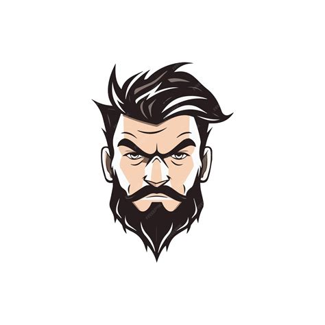Homme Avec Coupe De Cheveux élégante Barbe Et Moustache Modèle