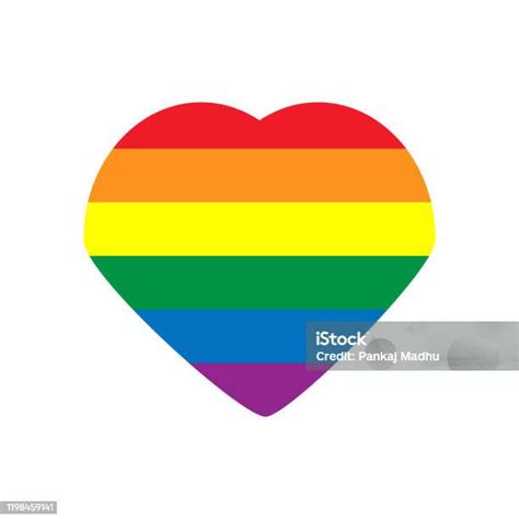 Lgbt 개념 Lgbtq 플래그의 색상의 마음 무지개 Lgbt 플래그와 게이 레즈비언 트랜스 젠더 사랑의 아이콘 다채로운 벡터