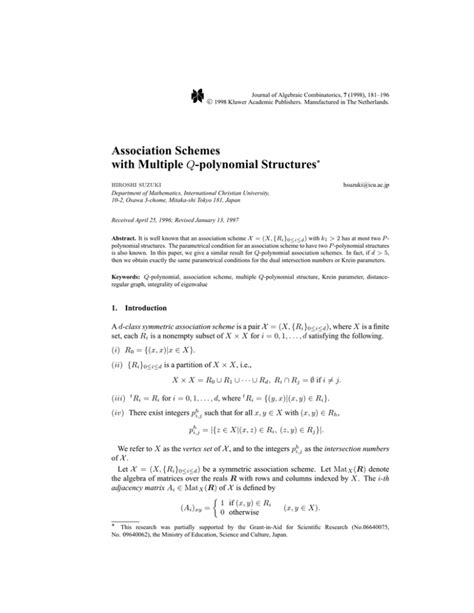 Association Schemes With Multiple Polynomial Structures Q