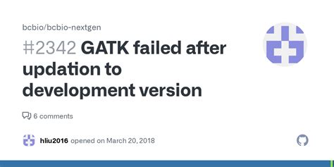 Gatk Failed After Updation To Development Version · Issue 2342 · Bcbio