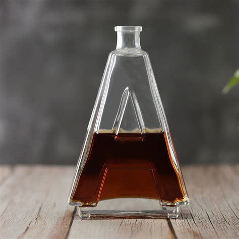 Unique Glass Spirits Liquor Bottle