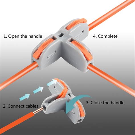 Hl ขั้วต่อสายไฟ 3 ทาง Push In Terminal Block Cable Splitter ขั้วต่อไฟ Led Shopee Thailand