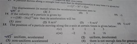if the velocity of a particle is given by filo