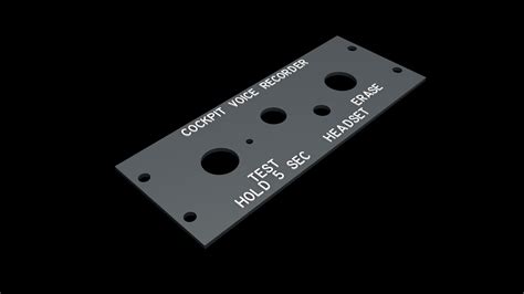 Boeing 737 Overhead Voice Recorder Panel 3d Model 3d Printable Cgtrader