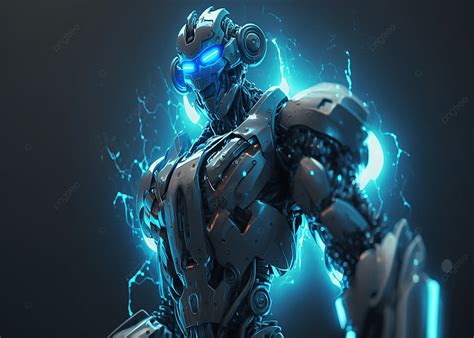 Technology Robot Blue Cool Background Robot Blue Technology