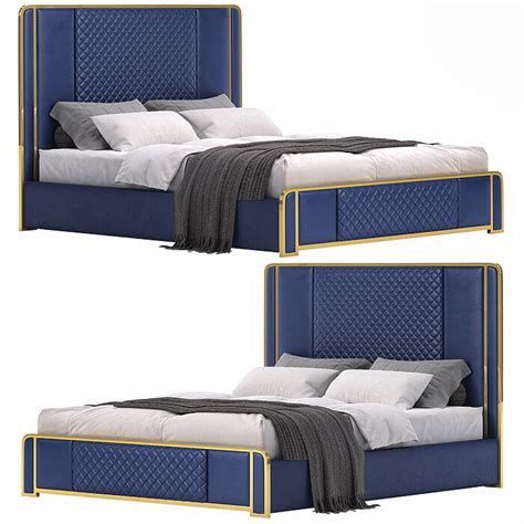 Cal King Faux Leather Bed By Homary 3d Model Cgtrader