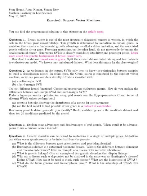 02 Kernel Methods Pdf Support Vector Machine Genetics