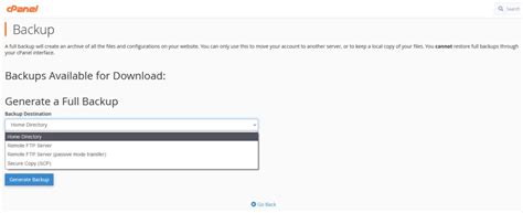 how to generate a full backup in cpanel knowledge base scalahosting