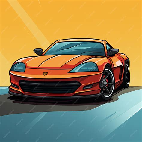 Premium Photo Minimalist Car Cartoon Logo