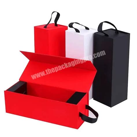 Luxury Custom Rigid Paper Magnetic Closure Wine Whiskey Packaging