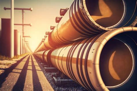 Premium Ai Image Background With Shiny Factory Pipes Industrial