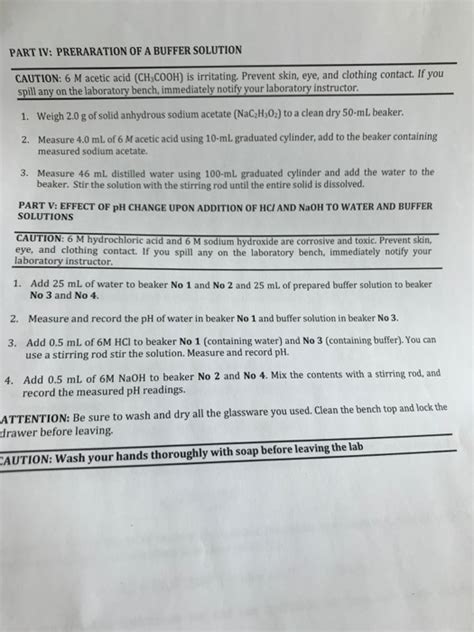 Solved PART V EFFECT OF PH CHANGE UPON ADDITION OF HCI AND Chegg Com