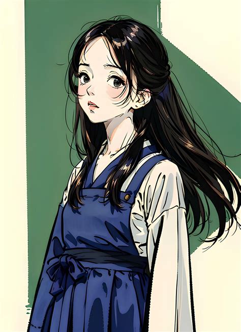 Plakat Na ścianę Cute Anime Girl With Blue Outfit Gadżety And Prezenty