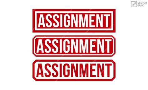 Premium Vector Assignment Red Rubber Stamp Vector Illustration On