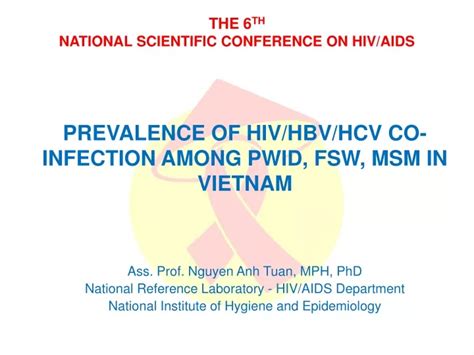 Ppt Prevalence Of Hivhbvhcv Co Infection Among Pwid Fsw Msm In