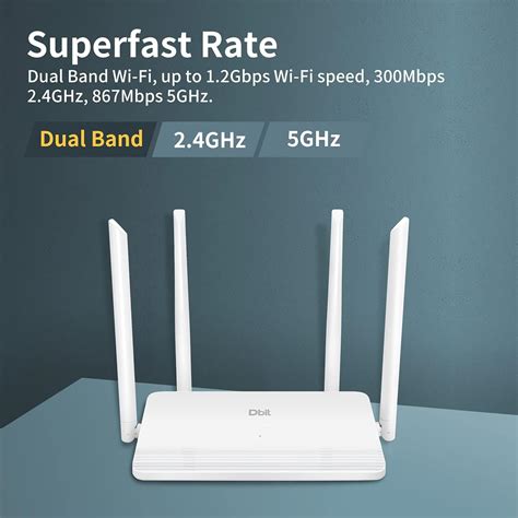 Dbit Ac Gigabit Smart Wifi Router Ghz Dual Band High Speed Wireless Internet Router