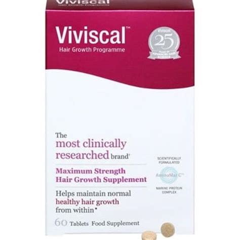 Viviscal Hair Growth Maximum Strength Supplement 60 Tablets Skinmedix