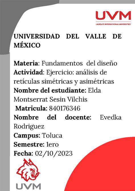 Actividad 2 Análisis De Retículas Simétricas Y Asimétricas En Diseño
