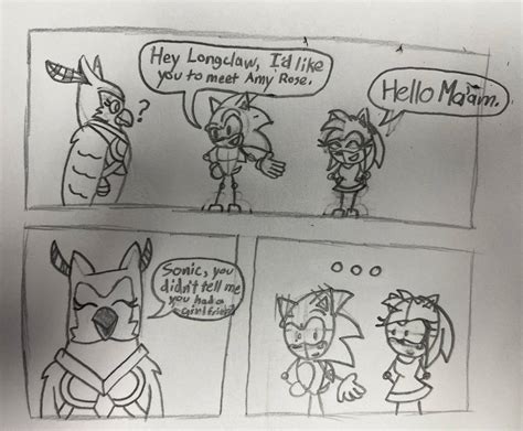 Longclaw Meets Amy Sonamy Comic Sketch By 13comicfan On Deviantart