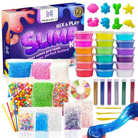 Slime Kit With Slime Supplies [18 Containers] Diy Crystal Slime