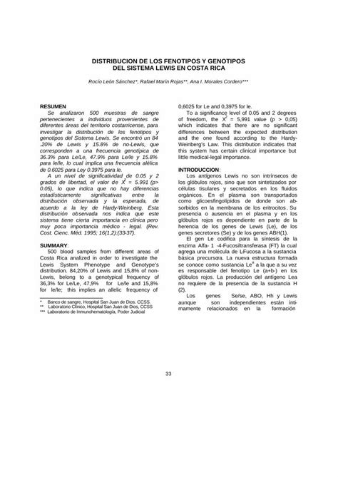 Pdf Distribucion De Los Fenotipos Y Genotipos · Manual De