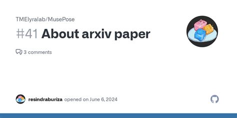 About Arxiv Paper · Issue 41 · Tmelyralabmusepose · Github