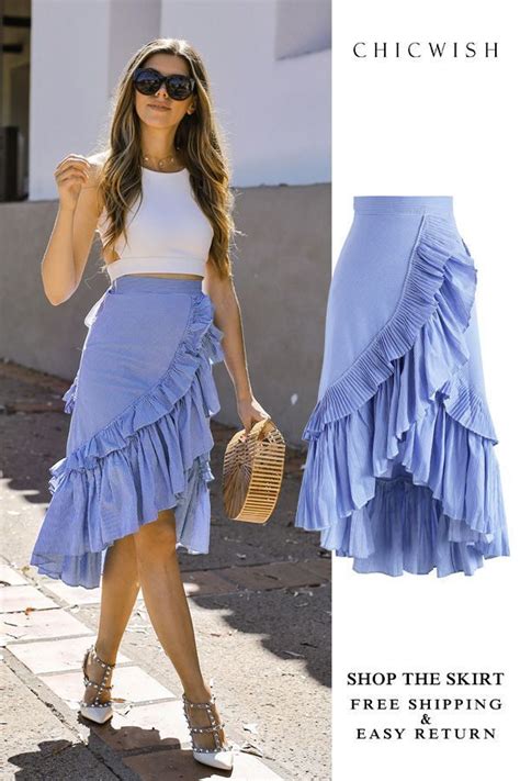 Tie Waist Ruffle Trim Wrap Skirt Artofit